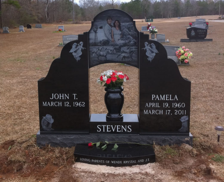 Custom Granite Double Headstones - Schott Monument Company